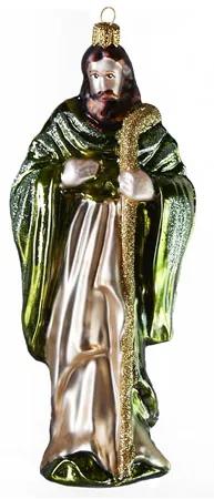Vánoční figurka Svatý Josef ve zeleném rouchu