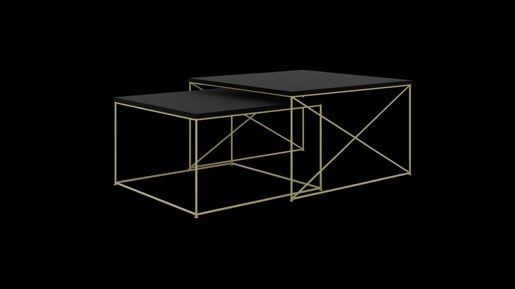 ADRK Furniture Konferenční stolek 2v1 Licco CT-LIC-G-B