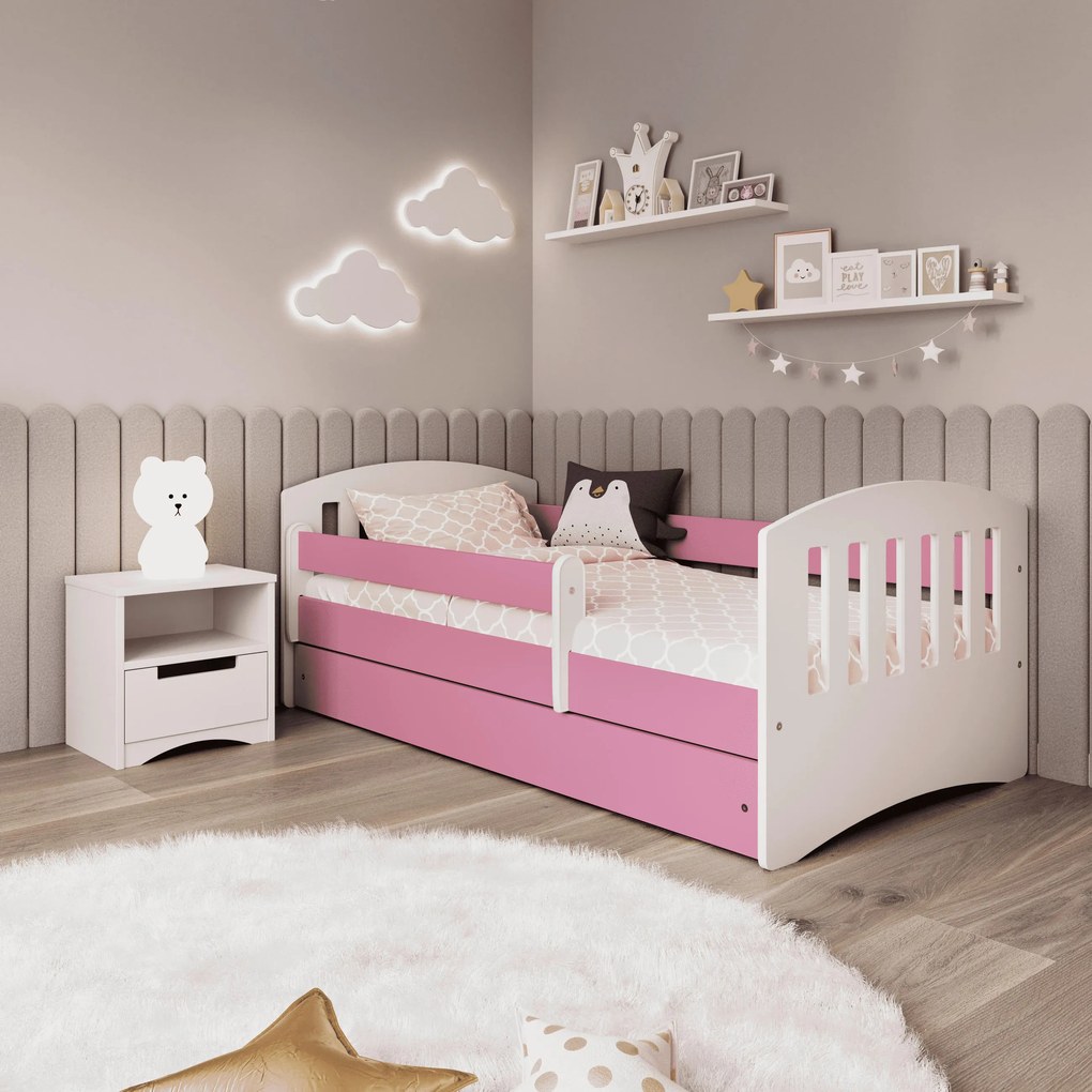 XXXLutz POSTEL PRO DĚTI A MLÁDEŽ 80/160 cm, bílá, pink MID.YOU - Dětské pokoje sestavy - 002142000116
