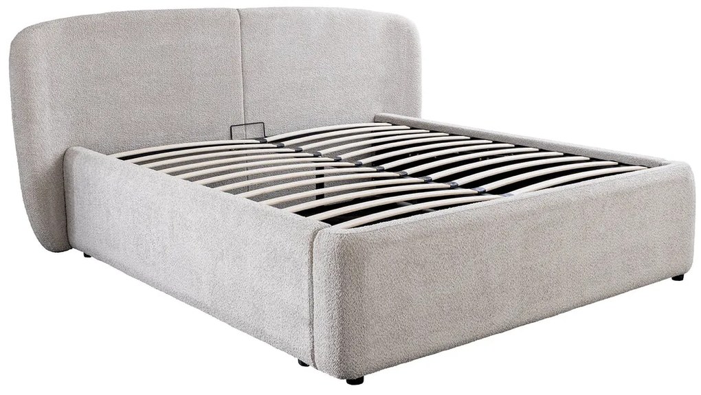 Invicta Čalouněná postel ART DECO 180x200 s úložným prostorem šedá 45332