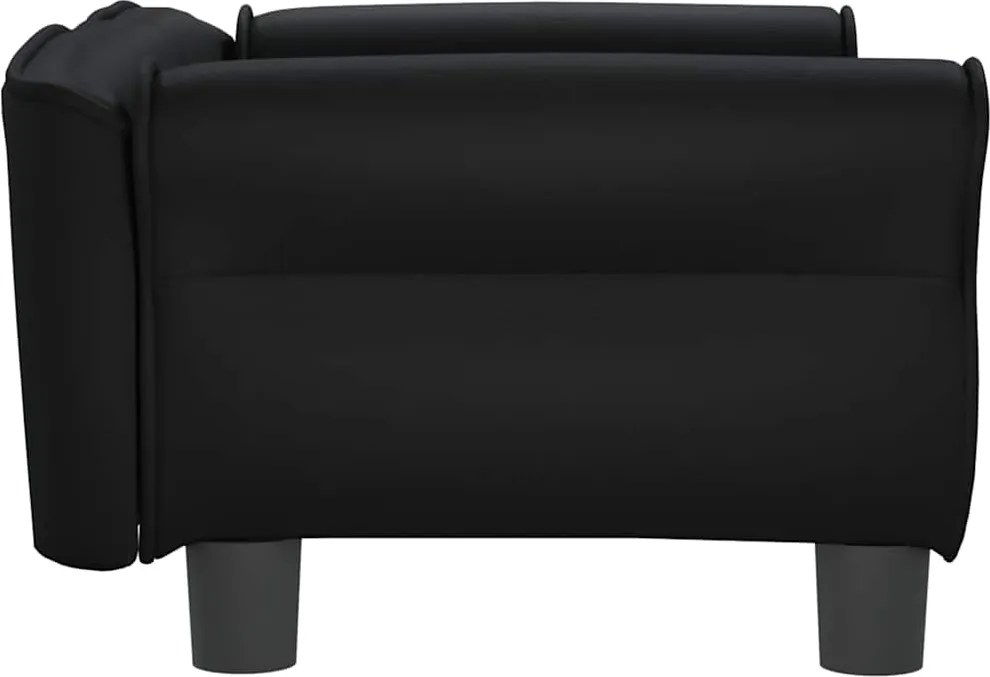 Pelíšek pro psy černý 70 x 45 x 30 cm umělá kůže 171831