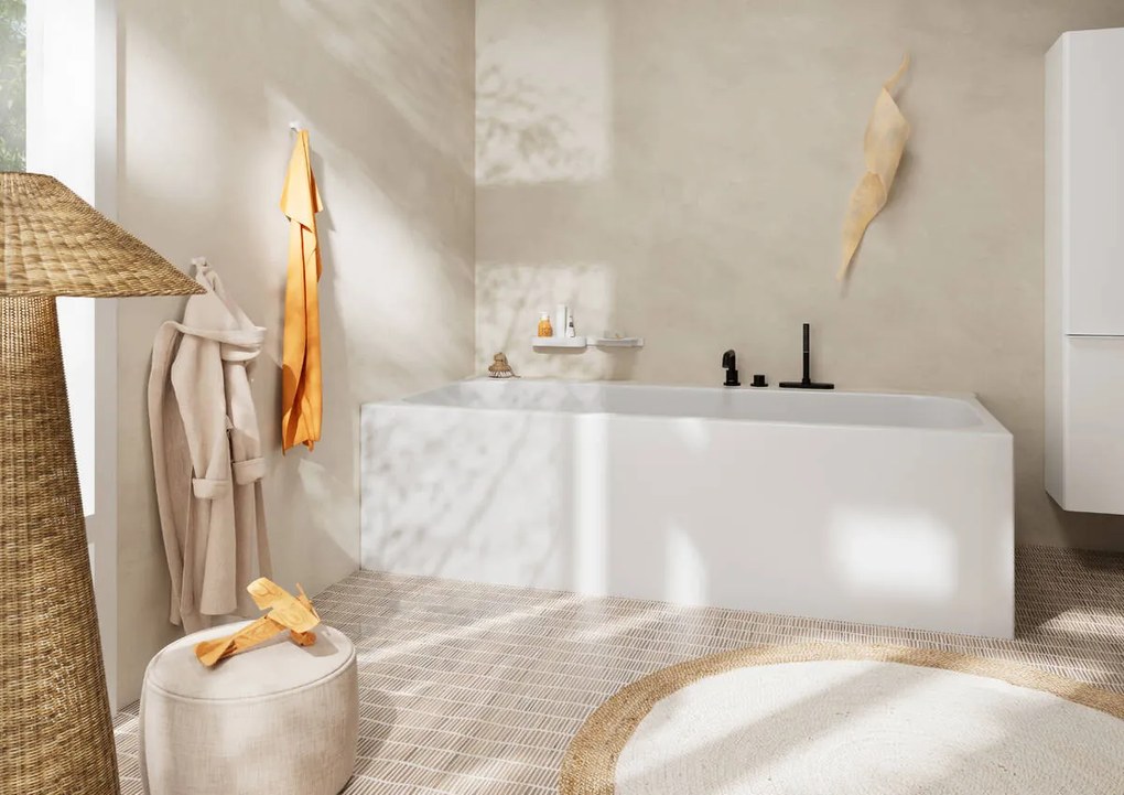 Hansgrohe Tecturis S, 3-otvorová baterie na okraj vany, černá matná, HAN-73447670