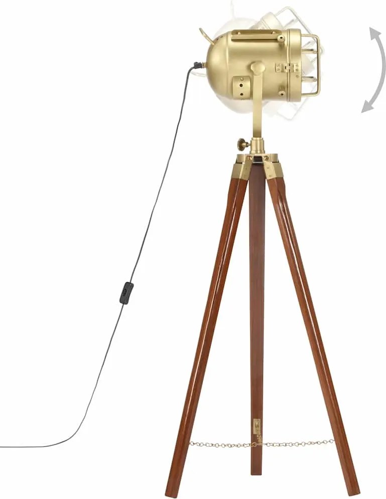 Stojací lampa na stativu masivní mangovníkové dřevo 97 cm 286109