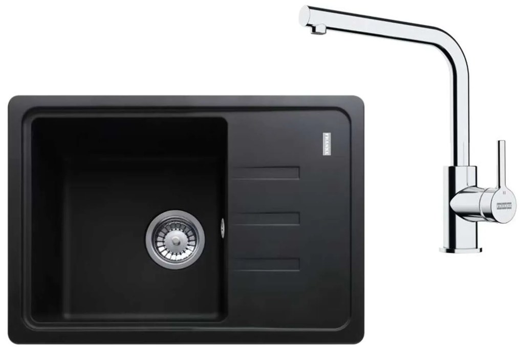 Franke - Kuchyňský set G266O, fragranitový dřez BSG 611-62 a baterie FS 3230.031, onyx/chrom 114.0700.749