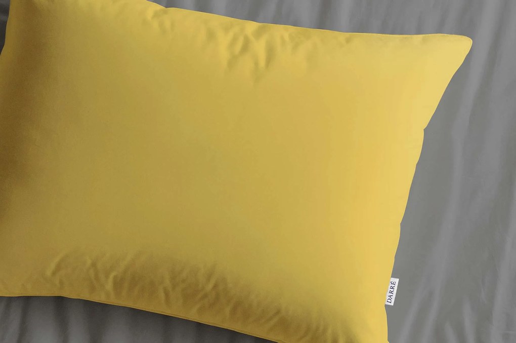 Bavlněné povlečení Jednobarevné perkálové - hořčicové Velikost: 140 x 200 + 70 x 90