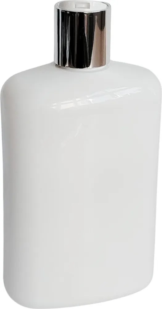 Dávkovač na mýdlo 400 ml bílý s bílo-stříbrným DISC TOP LIMA