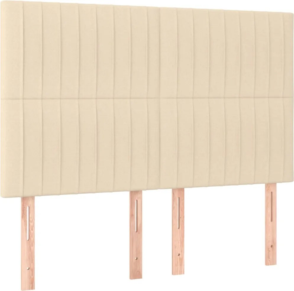 Box spring postel s matrací krémová 140x190 cm textil 3136754