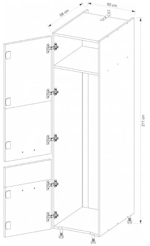 Kuchyňská linka INFINITY b | 220x290 + 140 cm | artisan/bílá lesk | VÝBĚR KOVÁNÍ