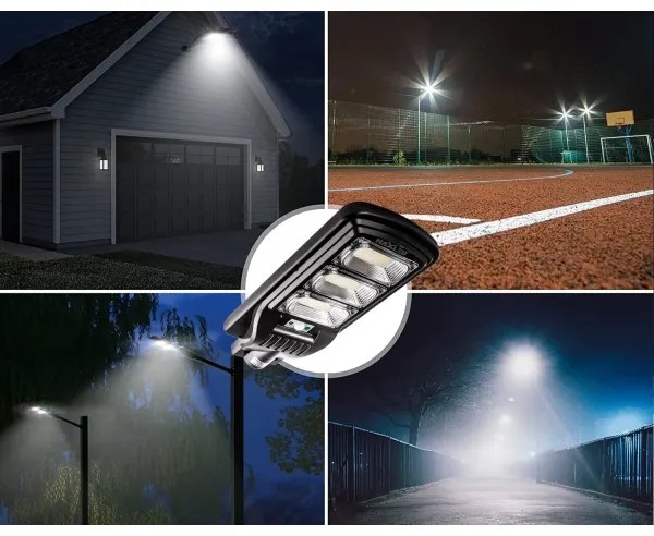 LED Solární pouliční lampa se senzorem LED/180W/6V 6500K IP65 + dálkové ovládání