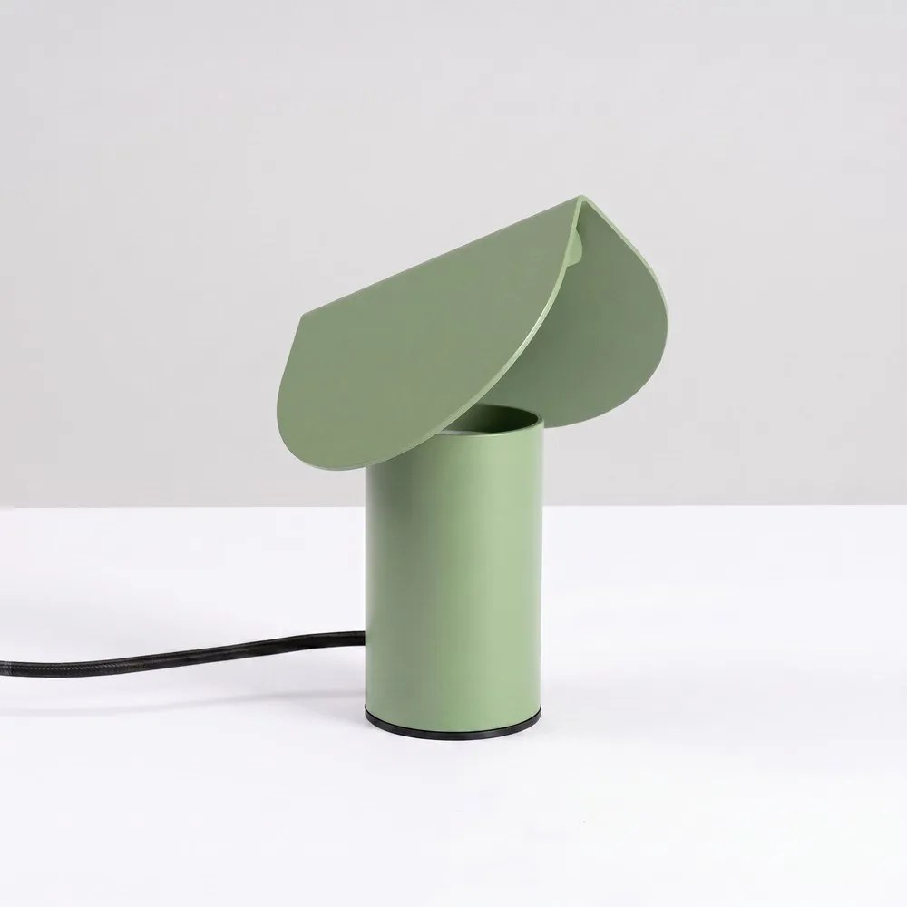 Šalvějově zelená hliníková LED stolní lampa (výška 15 cm) BISCUIT – Thoro