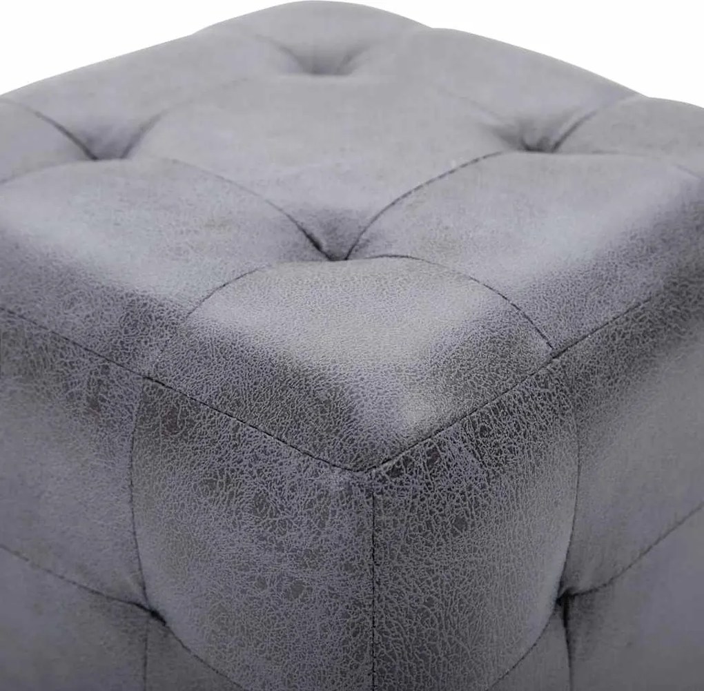 Noční stolky 2 ks šedé 30 x 30 x 30 cm umělá broušená kůže 249015