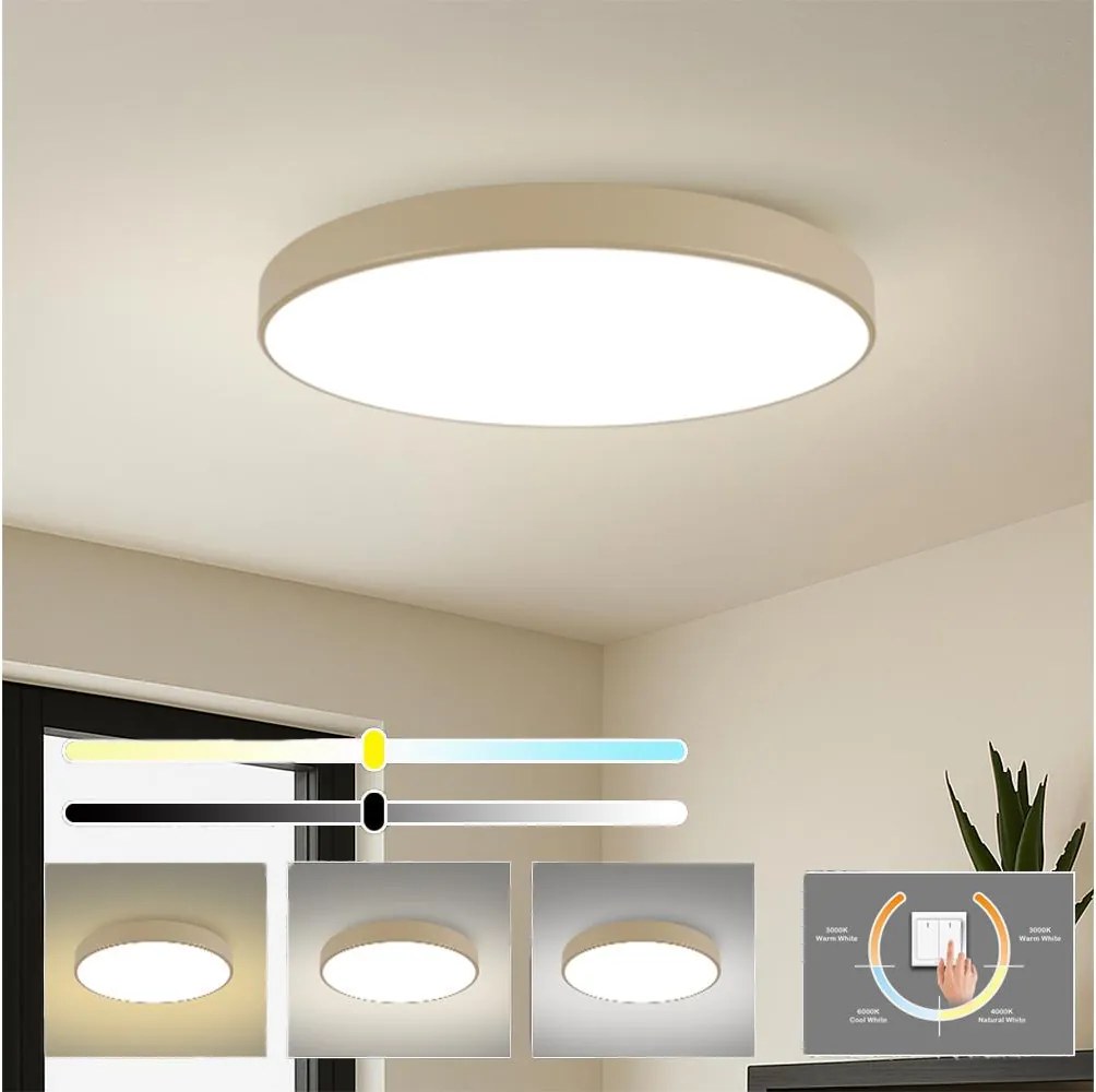 BRILAGI-LED Stropní svítidlo POOL LED/128W/230V 3000/4000/6000K pr. 100 cm béžov
