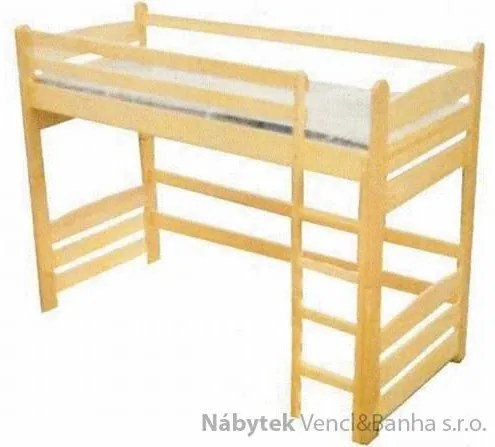 dřevěná patrová postel z masivu, palanda Junior chalup