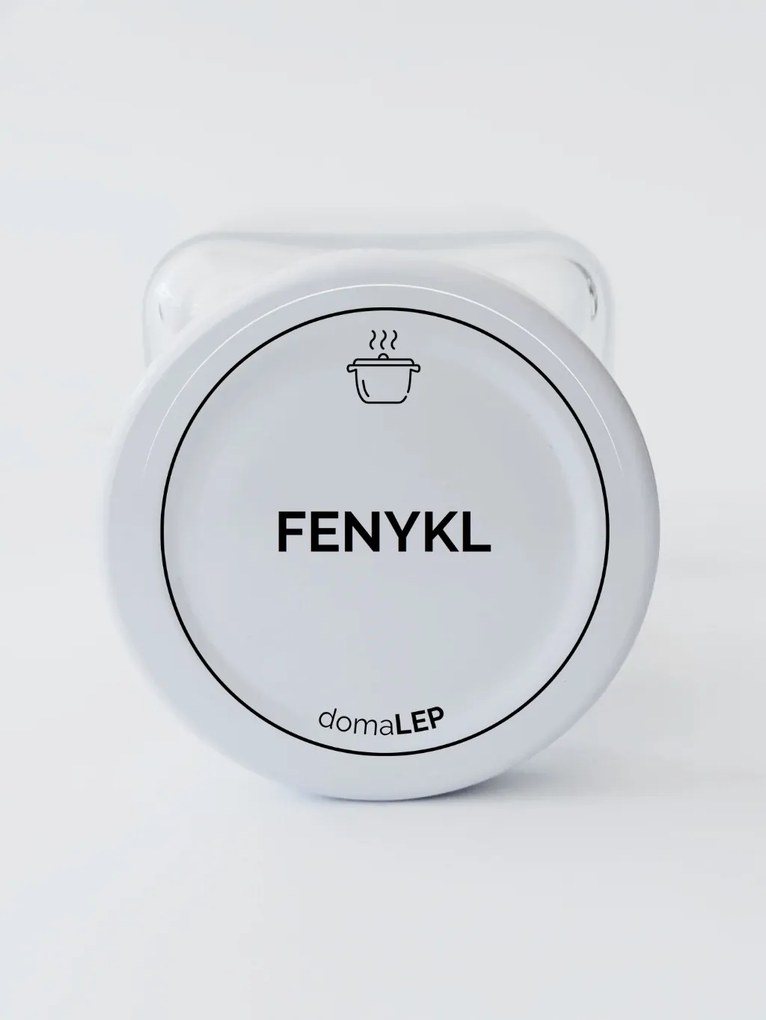 Samolepka na kořenky FENYKL průhledná 5 cm tučné písmo