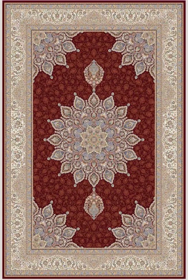 BE Koberec Sultan 1203 RED - červený obdélníkový Rozměr: 150x225 cm