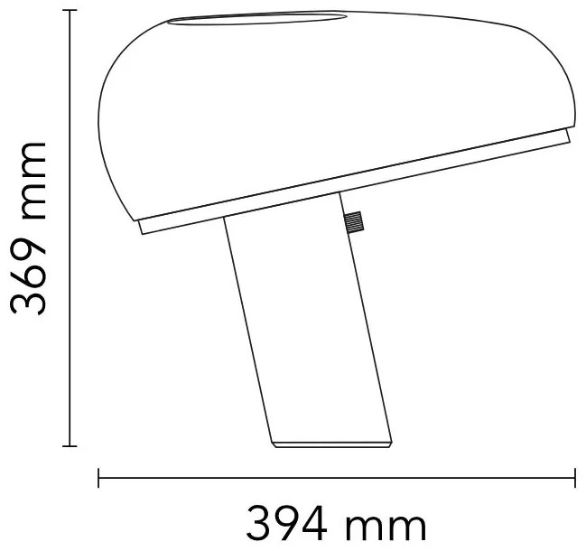 Flos Snoopy, designová stolní lampa se stmívačem v kombinaci oranžové a mramoru, 1x150W E27, výška 36,9cm