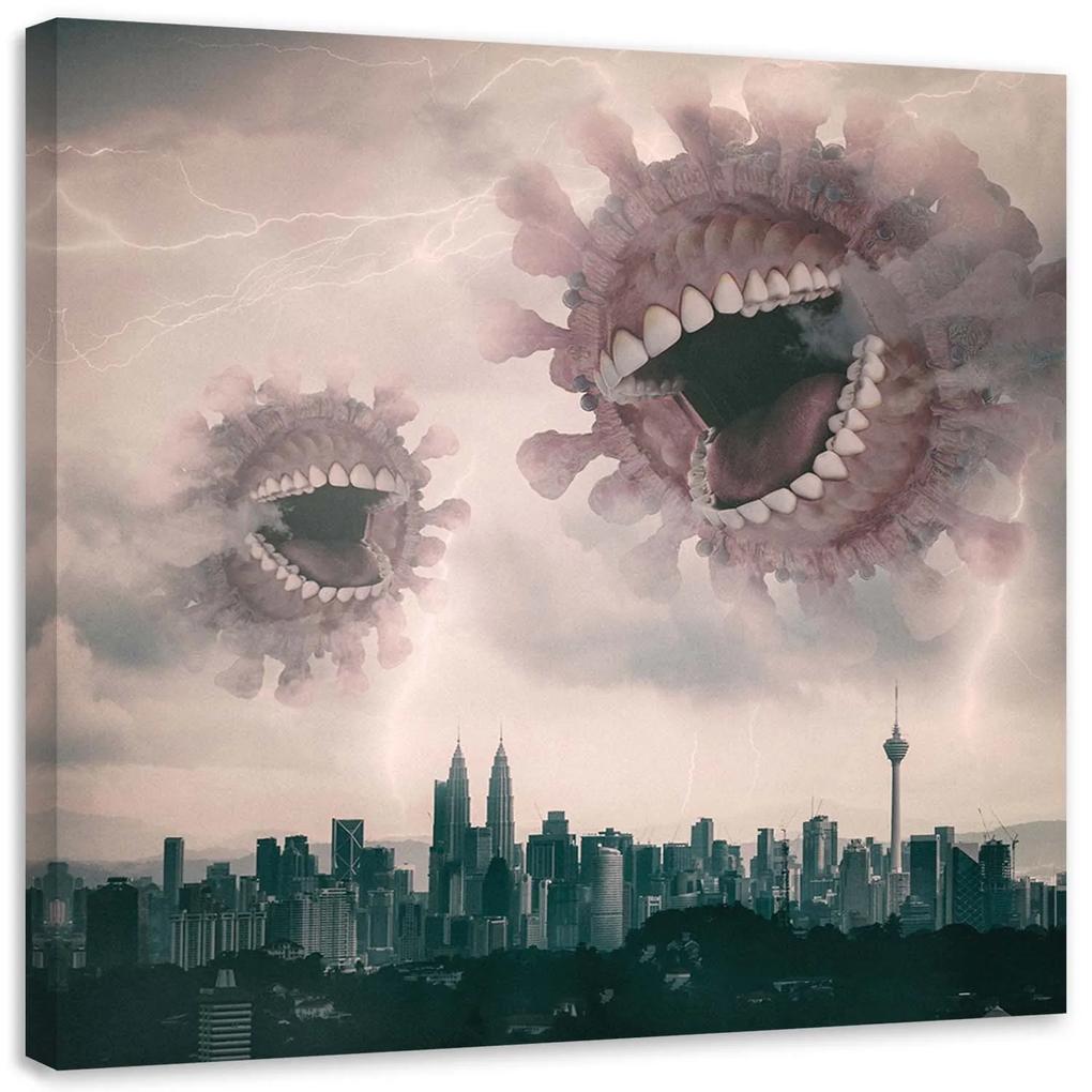 Gario Obraz na plátně Útok pandemie - Zehem Chong Rozměry: 30 x 30 cm