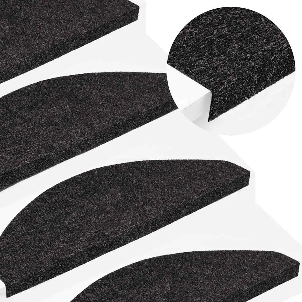 Samolepicí rohože na schody 30 ks Antracit 65x22,5x3,5 cm 3365902