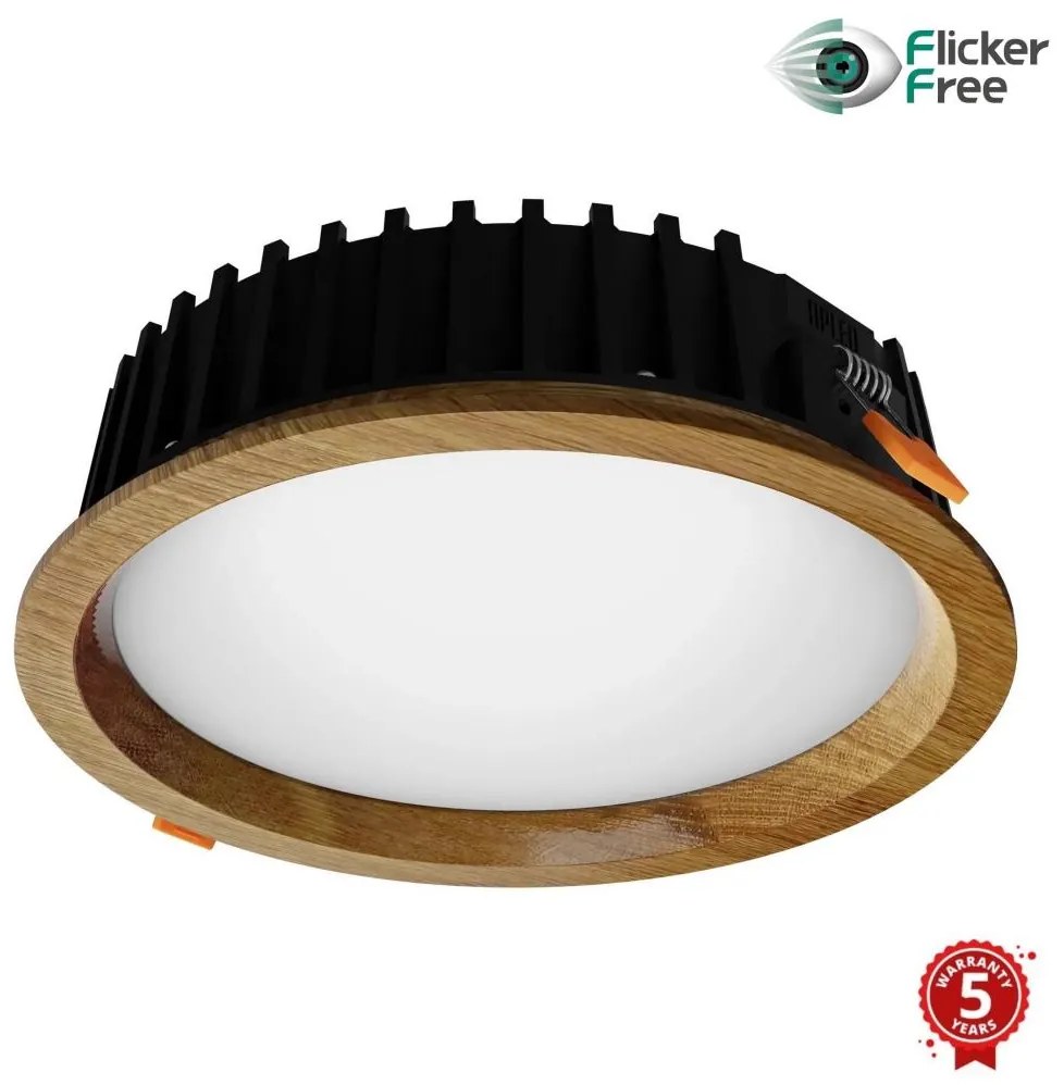 APLED APLED - LED Podhledové RONDO WOODLINE LED/12W/230V 3000K pr. 20 cm dub masiv AP0176