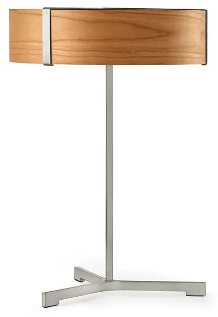 Stolní lampa Thesis Table s dřevěnou dýhou  Stolní lampa Thesis Table s dřevěnou dýhou Barva nohy: Matný nikl, Dekor: Přírodní třešňové dřevo