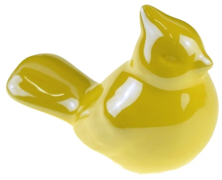 Velikonoční keramický Ptáček Yello žlutá, 8 cm