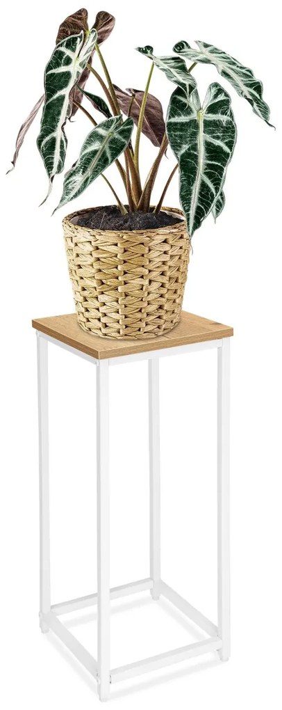 Květinový stojan Loft Arben 60 cm bílý/dub Craft