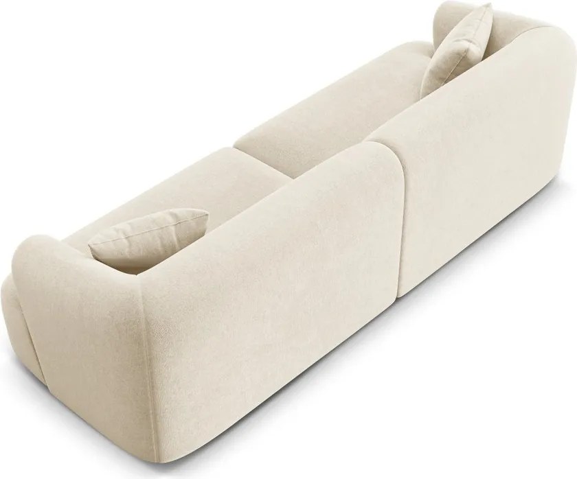 Béžová sametová pohovka 255 cm Campi – Cosmopolitan Design