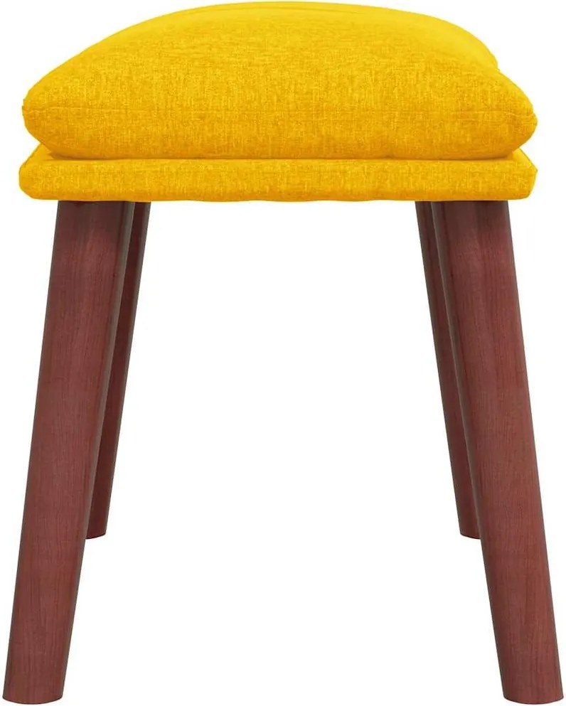 Podnožka hořčicově žlutá 45 x 29,5 x 35 cm textil 341464