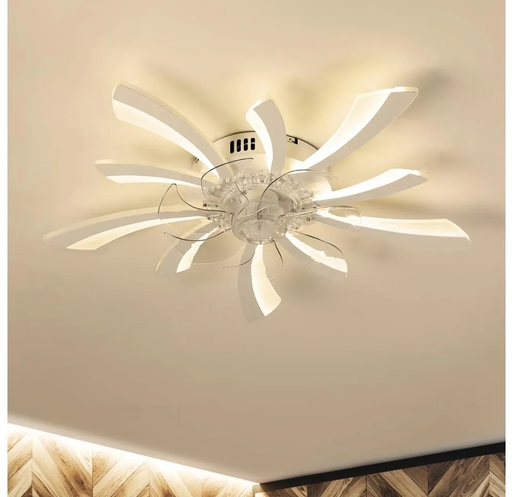 Brilagi -LED Stmívatelné svítidlo s ventilátorem LED/50W/230V 3000-6500K bílá+DO WF-OSD-021-WHT