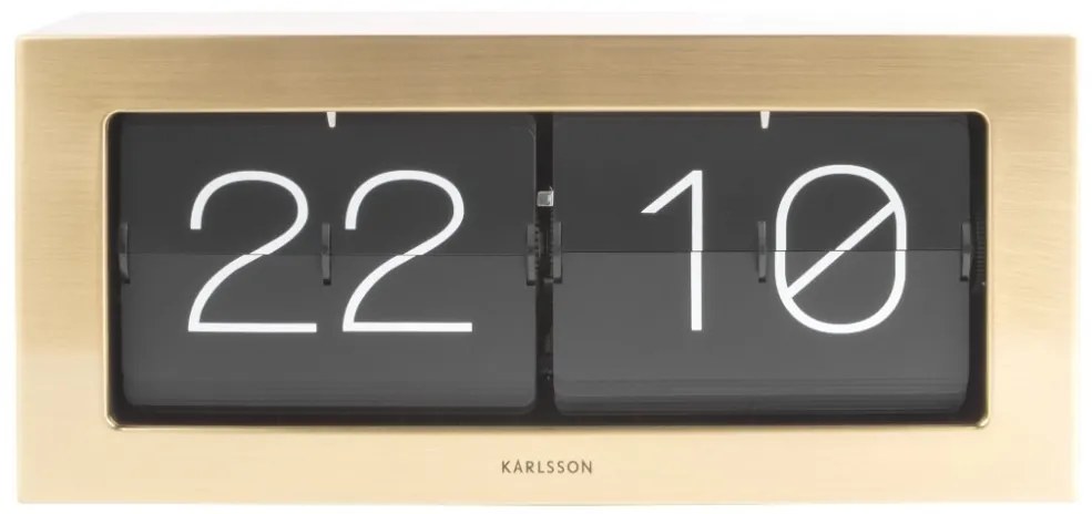 Designové nástěnné/stolní překlápěcí hodiny 5642GD Karlsson 37cm