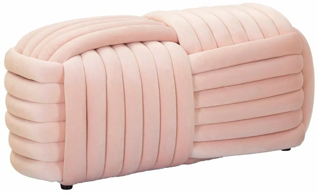 Designová lavice Nakeisha 90 cm růžová