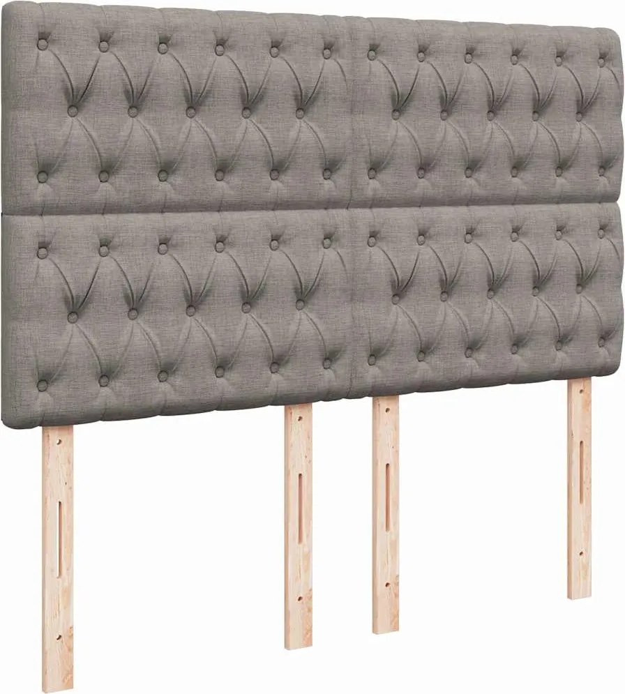 Box spring postel s matrací taupe 140x200 cm textil 3292090