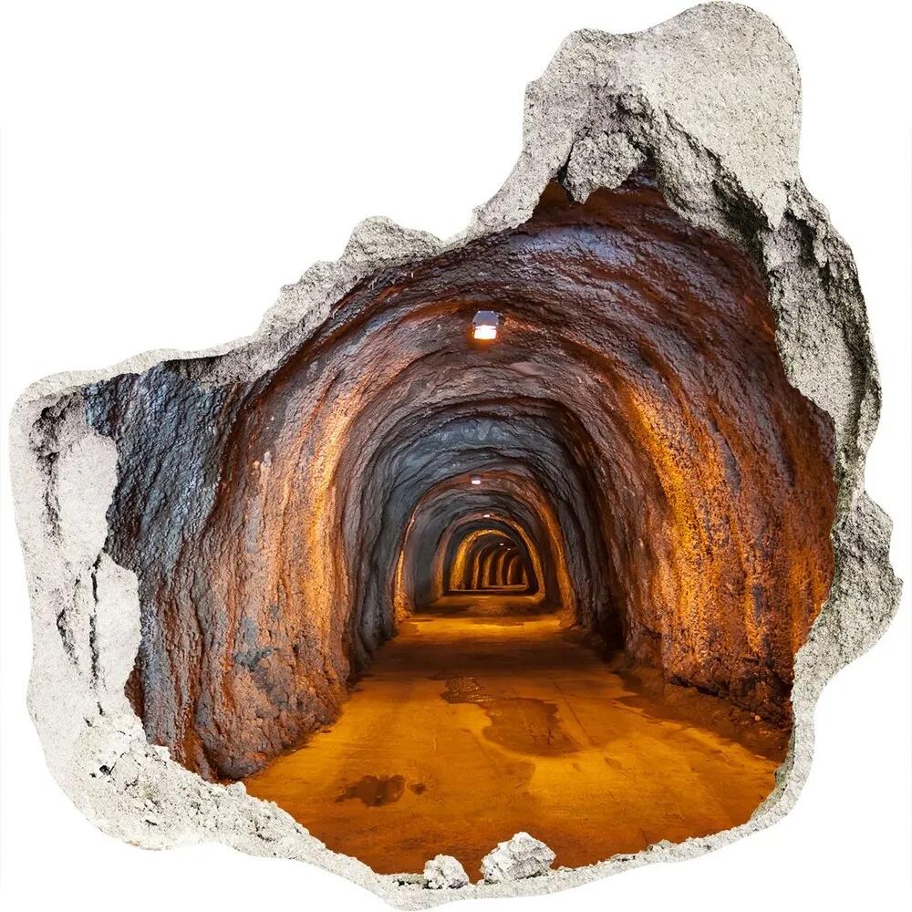 Wallmuralia Fototapeta díra na zeď 3D Podzemní tunel 75x75 cm