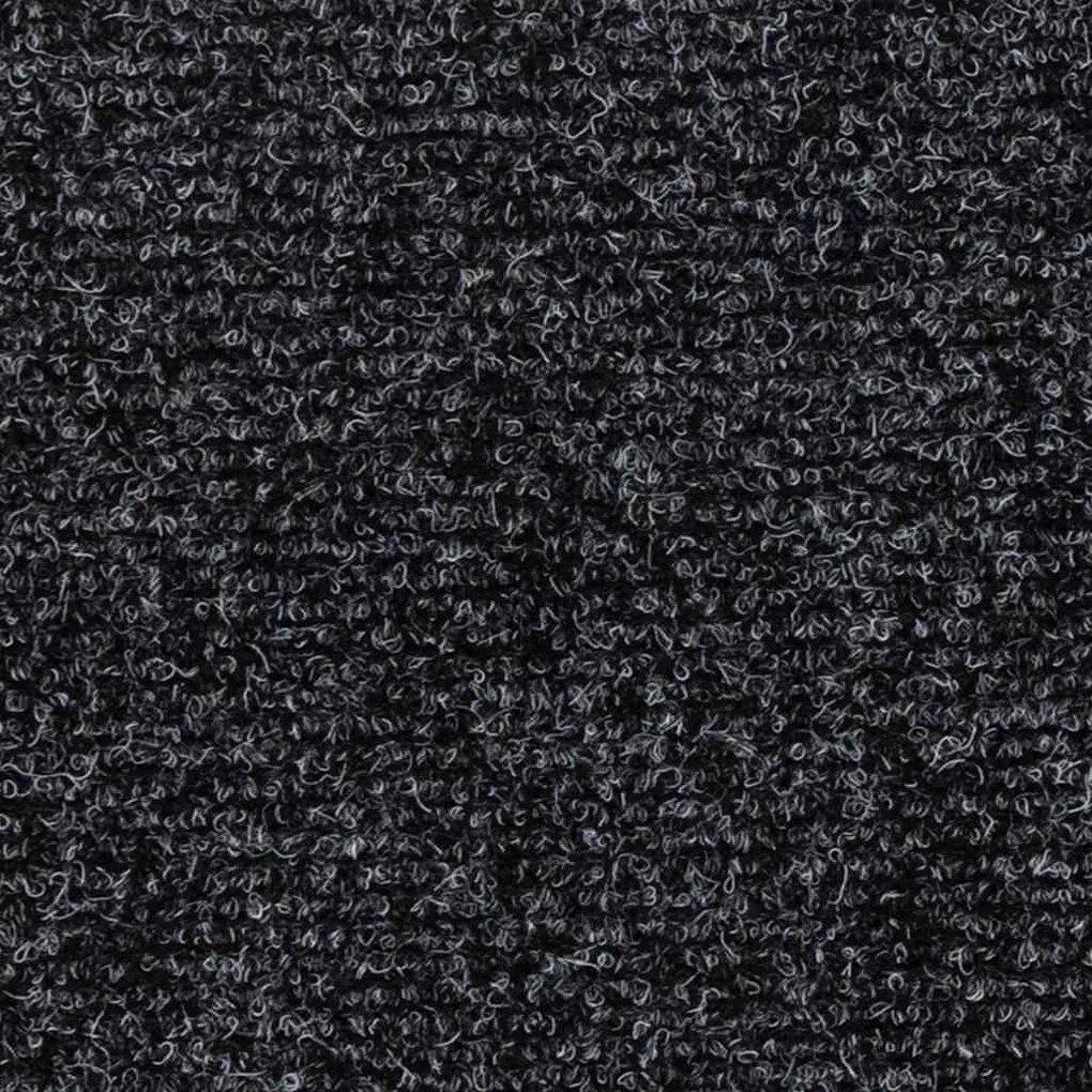 Schodové rohože samolepicí 15 ks 76 x 20 cm tmavě šedé obdélníkové 326925