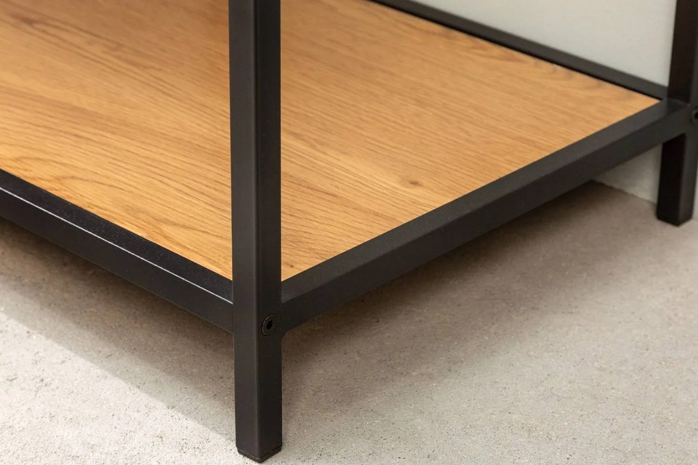 Designový regál Maille 185 x 77 cm divoký dub