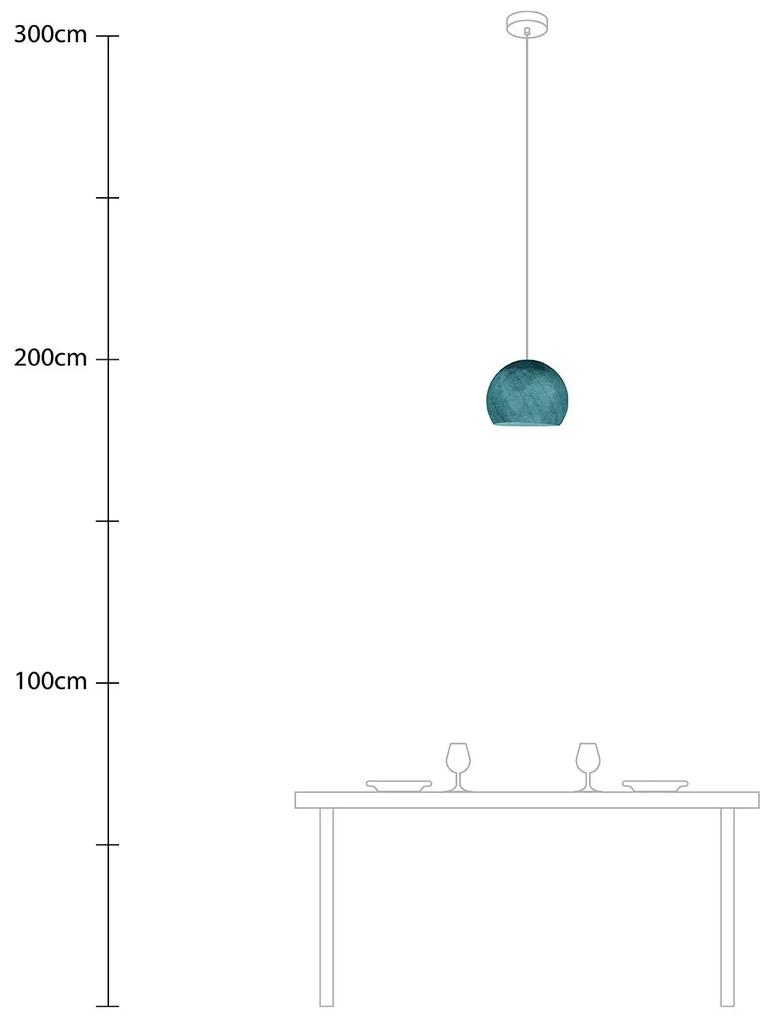creative cables Závěsná lampa se stínidlem kupole z PE vlákna, polyester Barva: Petrolejová, Průměr: L - Ø 42 Cm