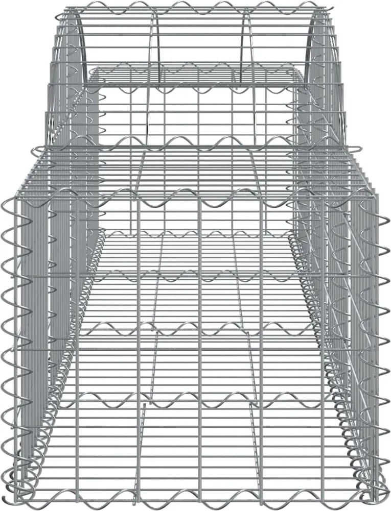 Klenuté gabionové koše 13 ks 200x50x40/60 cm pozinkované železo 3146268