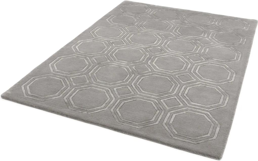 Šedý  koberec Rapun Octagon Silver Rozměry: 200x290 cm