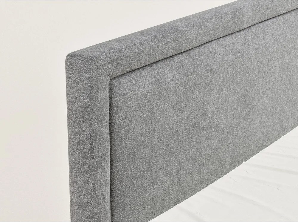 Šedá boxspring postel s úložným prostorem 200x200 cm Fresco – Maison de Rêve