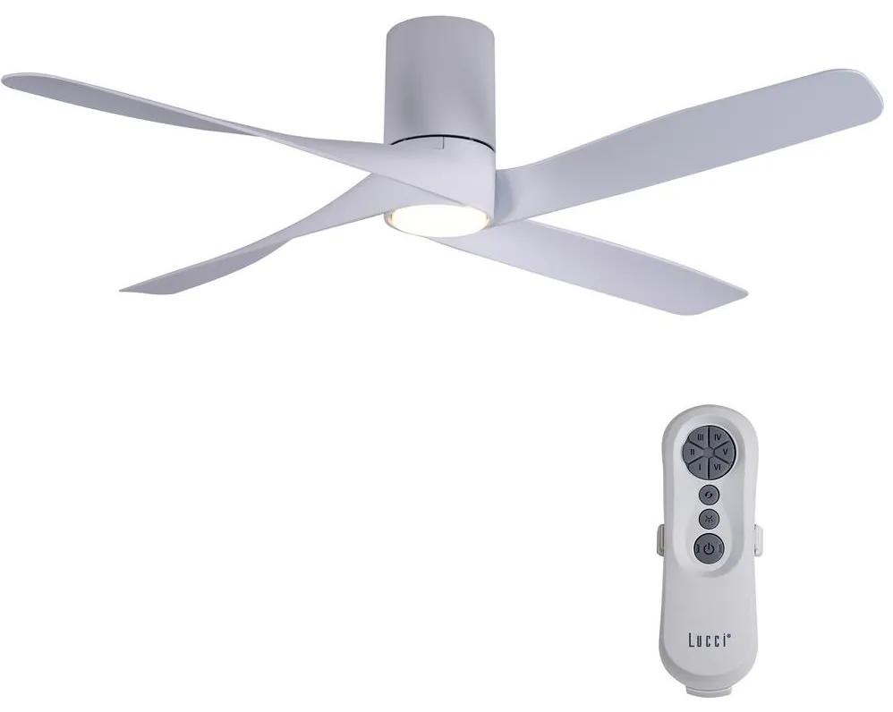 Lucci air Lucci air 213350 - LED Stmívatelný ventilátor RIVIERA 1xGX53/12W/230V bílá + DO FAN00255