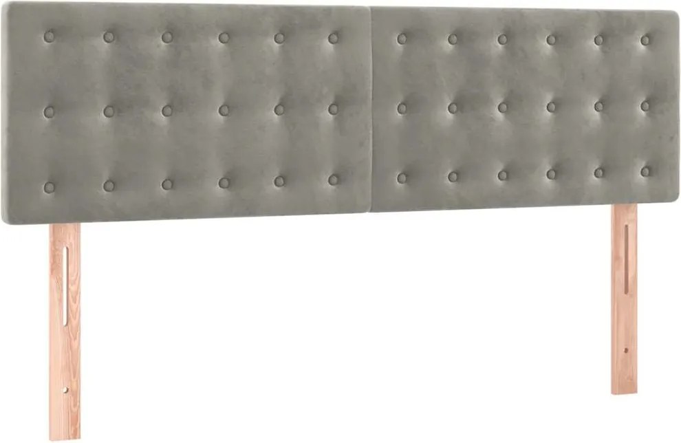 Box spring postel s matrací světle šedá 140x190 cm samet 3127727