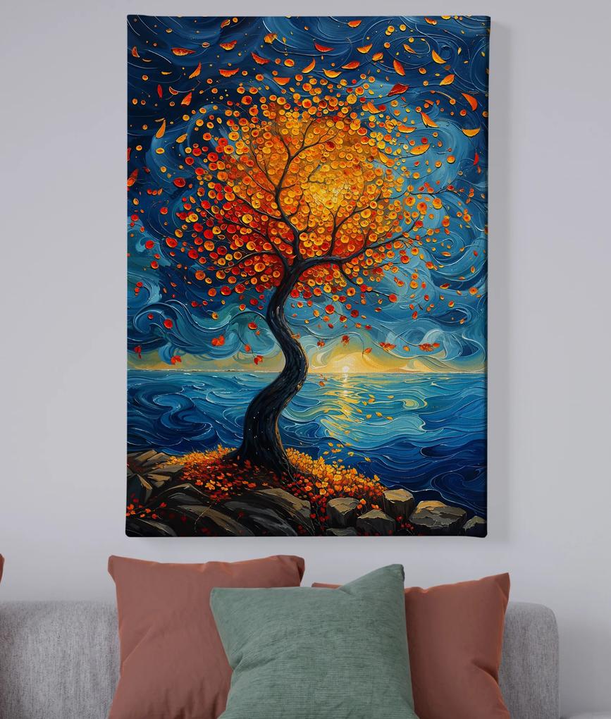 Obraz na plátně - Strom života Moře usíná FeelHappy.cz Velikost obrazu: 80 x 120 cm