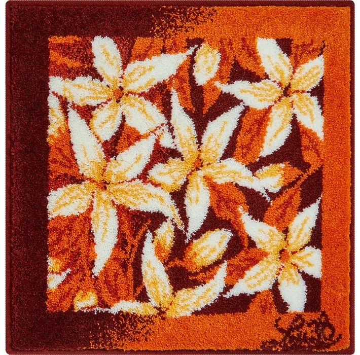 GRUND JASMINE Koupelnová předložka oranžová 60x60 cm