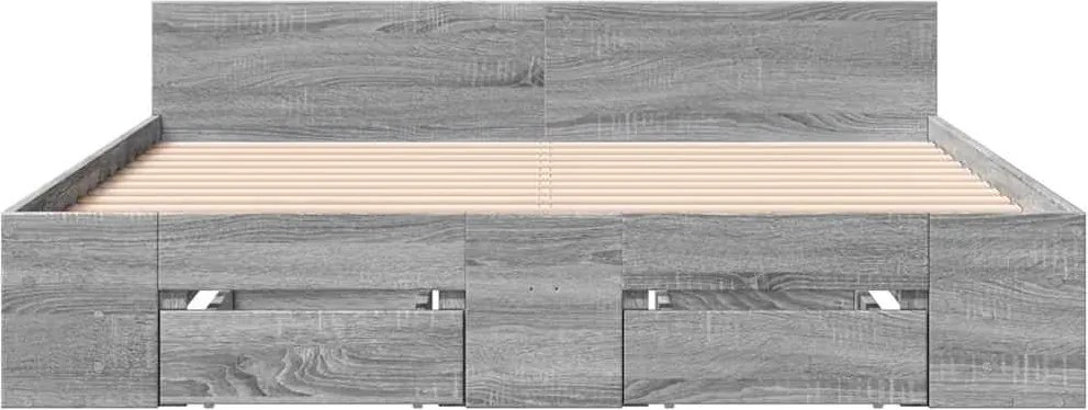 Rám postele se zásuvkami šedý sonoma 120 x 190 cm kompozit 3280781