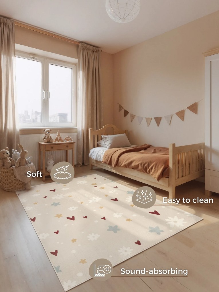 Hanse Home, Dětský koberec Adventures 106423 Beige Multicolor, 120x170, vícebarevná, dětský pokoj