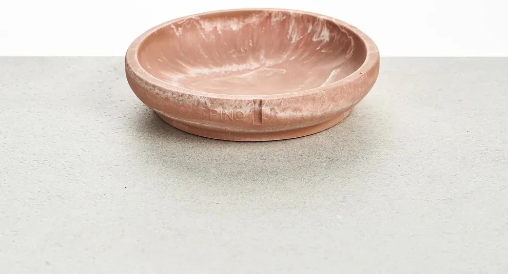 PINO PETS Miska pro kočky PINO | mramorované provedení Marble | Whisker Friendly | různé barvy Barva: Salmon Terra (mramorovaný vzor)