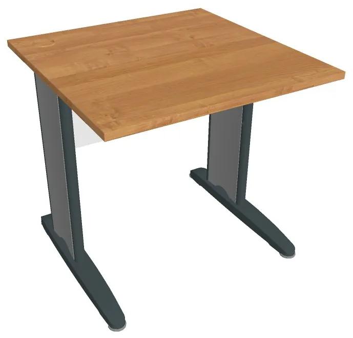 Stůl pracovní rovný 80 cm - Hobis Cross CS 800 Dekor stolové desky: olše, Dekor lamino podnože: bílá, Barva nohou: černá