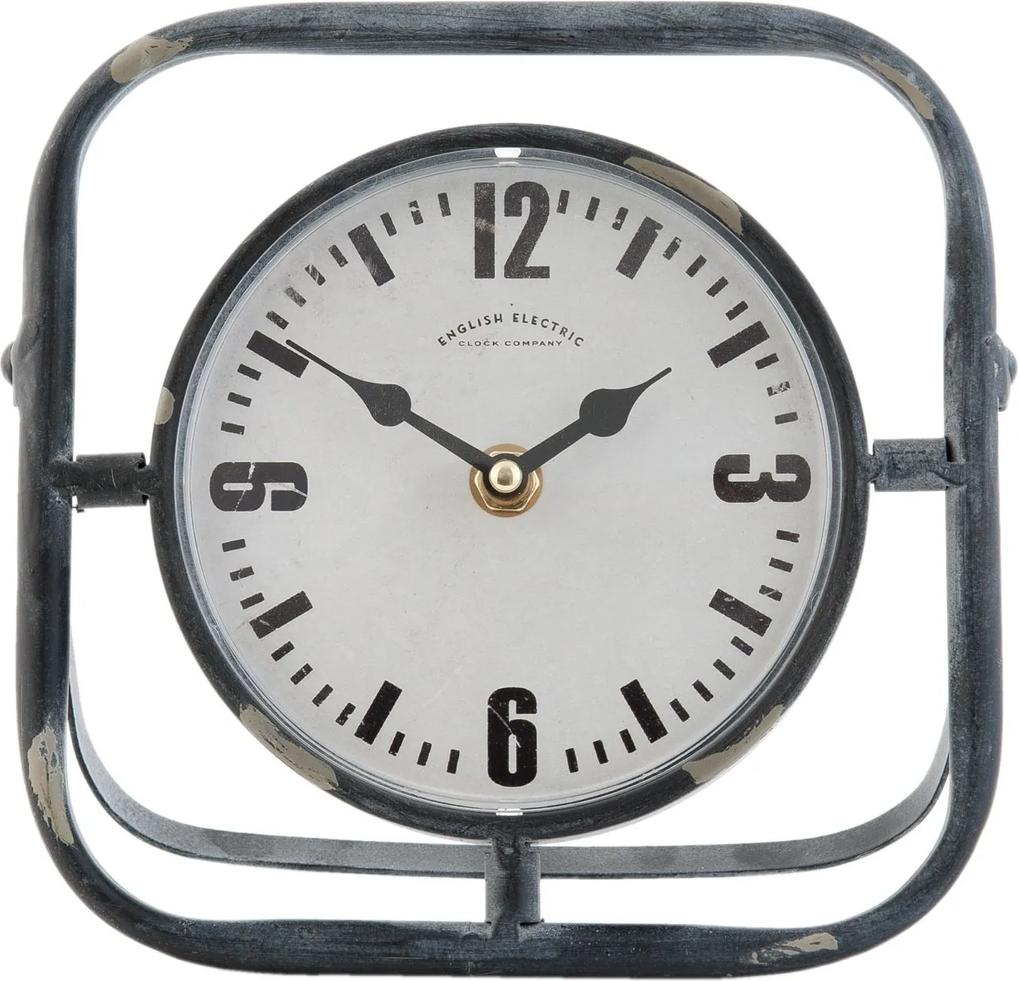 Vintage stolní hodiny v kovovém rámu - 18*9*18 cm / 1xAA