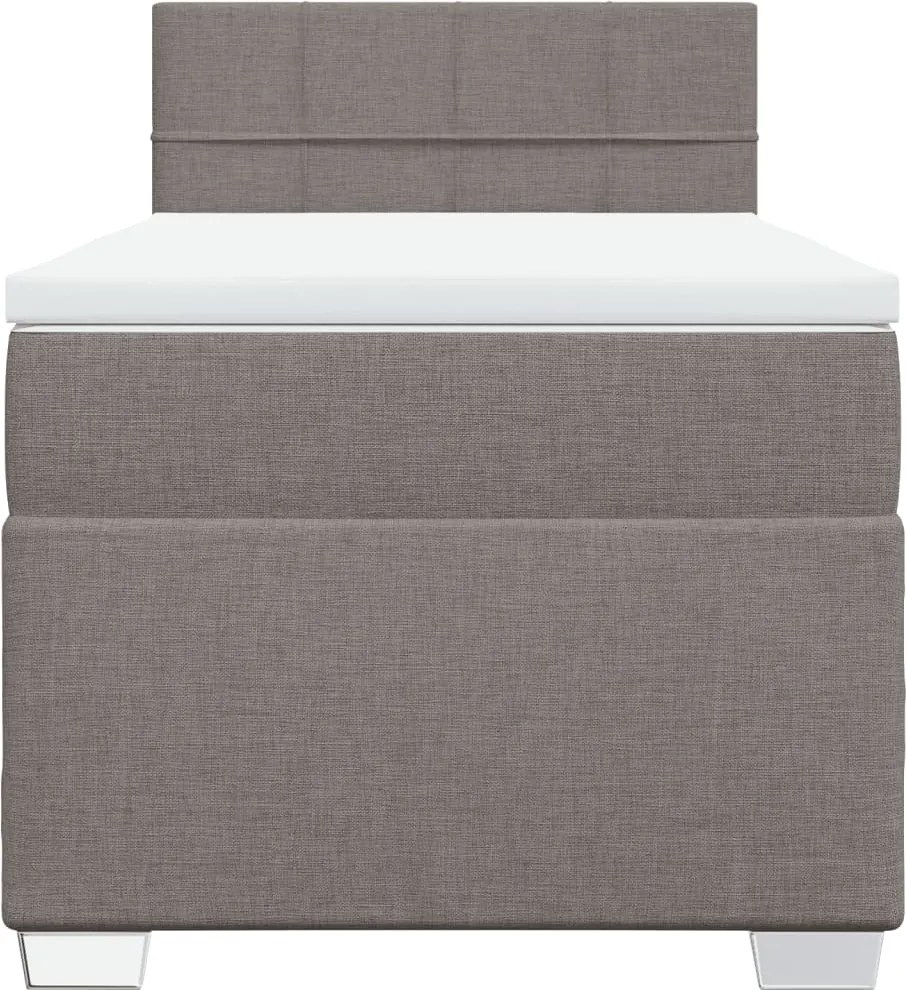 Box spring postel s matrací taupe 90x200 cm textil 3285775