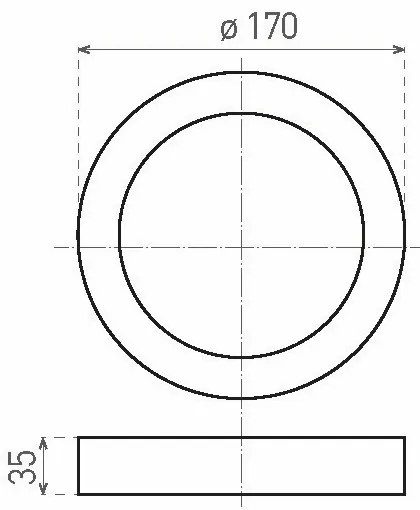 LED Stropní svítidlo FENIX LED/12W/230V 3800K pr. 17 cm